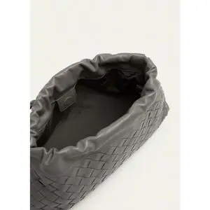 Bottega Veneta Leather Drawstring Shoulder Bag - Basalt