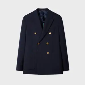 Paul Smith Tailored-fit Navy Wool Double-breasted Jacket