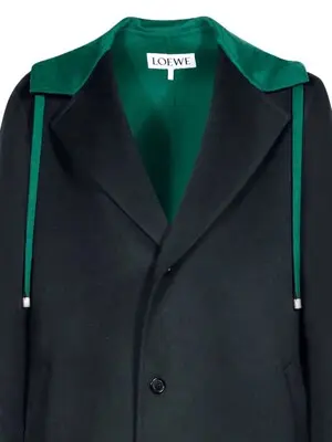 Loewe Wool And Cashmere Blend Hooded Coat