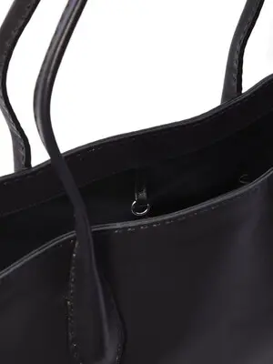 THE ROW Alger Leather Tote Bag - Black