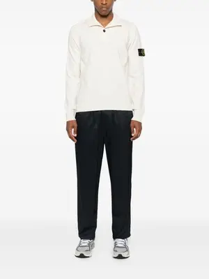 Stone Island High-neck Sweater With Button Closure