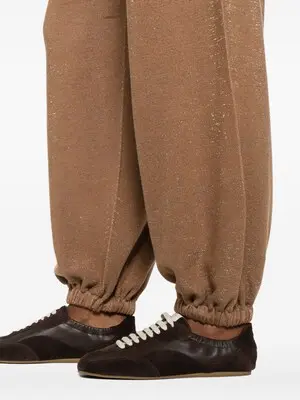 Fabiana Filippi Wool And Cotton Trousers - Brown