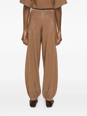 Fabiana Filippi Wool And Cotton Trousers - Brown