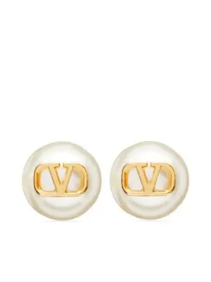 Valentino Garavani Vlogo Signature Pearl Earrings - Gold