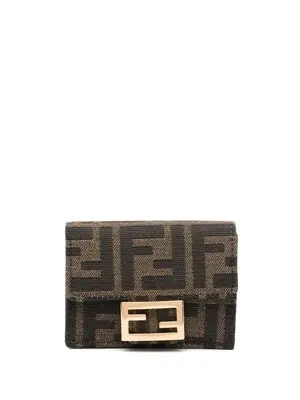 Fendi Baguette Micro Trifold Wallet - Brown