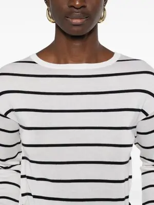 Max Mara Cashmere And Silk Striped Sweater - Blue