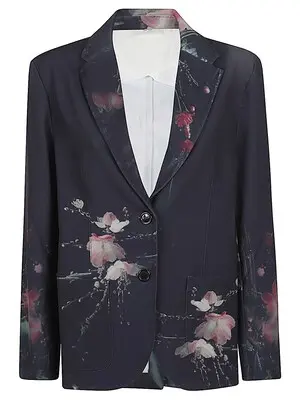 Women's Printed Single Breasted Blazers