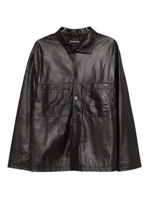 Emporio Armani Leather Jacket - Brown