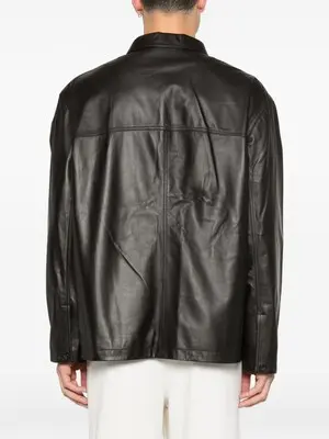 Emporio Armani Leather Jacket - Brown
