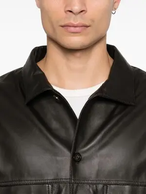 Emporio Armani Leather Jacket - Brown