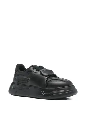 Emporio Armani Leather Sneakers - Black