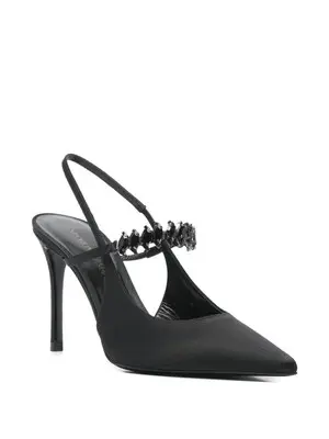 Emporio Armani Satin Slingback Pumps