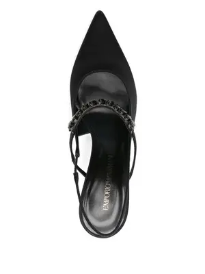 Emporio Armani Satin Slingback Pumps
