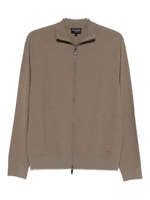 Emporio Armani Chevron Cardigan