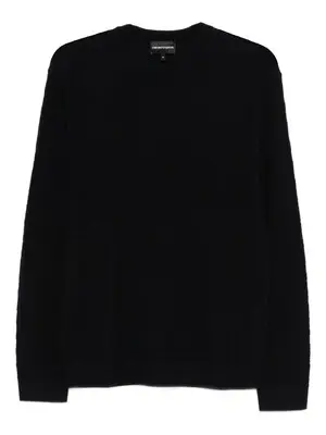Emporio Armani Wool Crewneck Sweater - Blue