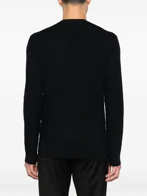 Emporio Armani Wool Crewneck Sweater - Blue