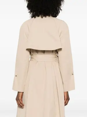 Emporio Armani Cotton Blend Trench Coat - Beige