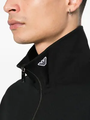 Emporio Armani Half-zip Pullover - Black