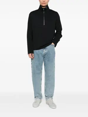 Emporio Armani Half-zip Pullover - Black