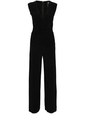 Norma Kamali V-neck Sleeveless Jumpsuit - Black