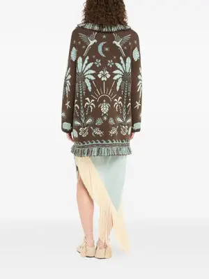 Alanui Wool And Cotton Cardigan - Brown