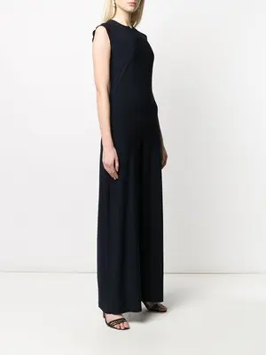 Norma Kamali Sleeveless Wide Leg Jumpsuit - Blue