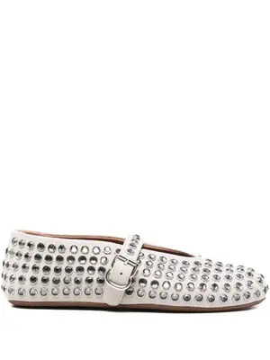 Alaïa Suede Ballet Flat With Strass