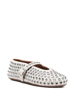 Alaïa Suede Ballet Flat With Strass