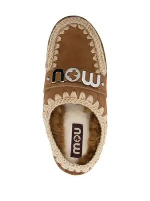 Mou Bounce Clog Slippers - Brown