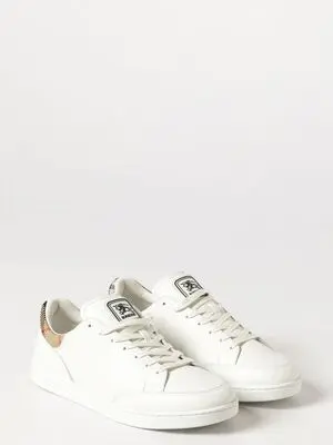 Burberry Vintage Check Low-top Leather Sneakers - White