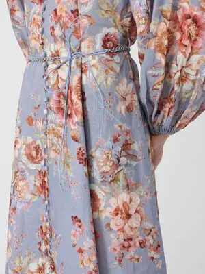 Zimmermann Floral Print Button-up Midi Dress