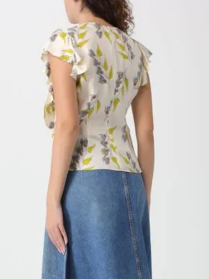 Ulla Johnson Printed Ruffle Top