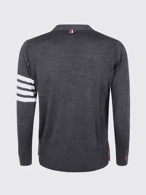 Thom Browne Four-bar Cardigan - Charcoal