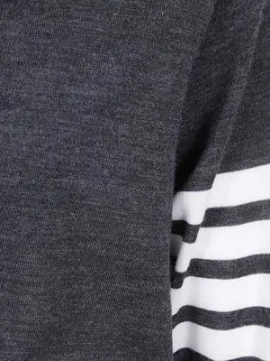 Thom Browne Four-bar Cardigan - Charcoal