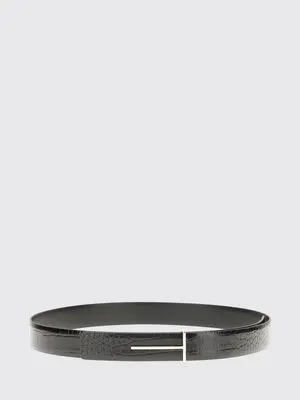 TOM FORD Croc Effect Leather Belt - Black