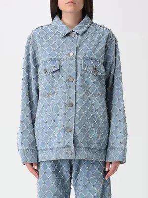 Pinko Pinko Embellished Denim Jacket Blue