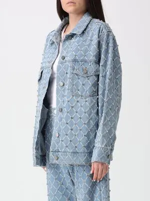 Pinko Embellished Denim Jacket - Blue