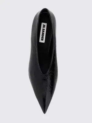 JIL SANDER Patent Leather Pointed Toe Pumps - Black
