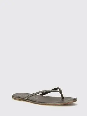 PEDRO GARCIA Embellished Flip Flop Sandals - Black