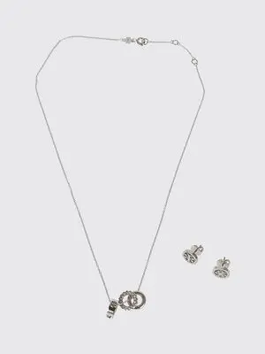 Tory Burch Necklace And Stud Earrings Set - Silver