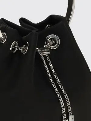 JIMMY CHOO Bucket Bag With Metal Chain Detail - Black