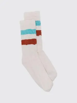 GOLDEN GOOSE Striped Crew Socks - Grey