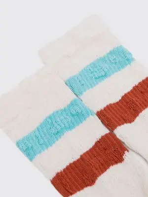 GOLDEN GOOSE Striped Crew Socks - Grey