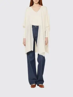 Fabiana Filippi Shawl Poncho With Embellishments - Ivory
