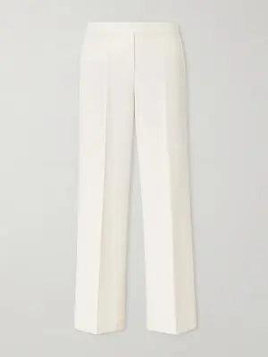 Theory Crepe Straight-leg Pants - Off-white