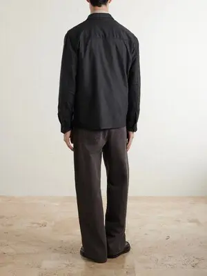 Sunspel Stretch Wool And Cashmere-blend Flannel Overshirt - Gray