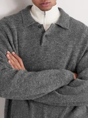 CORRIDOR Baby Alpaca-blend Polo Sweater