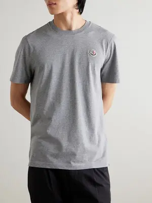 Moncler Three-pack Logo-appliquéd Cotton-jersey T-shirts - Multi