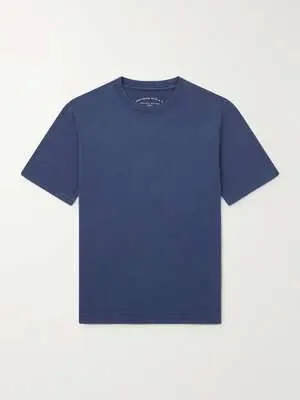 Fedeli FEDELI - Organic Cotton-Jersey T-Shirt - Men - Blue  Navy