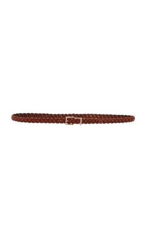 Max Mara Leather Braided Belt Bronze